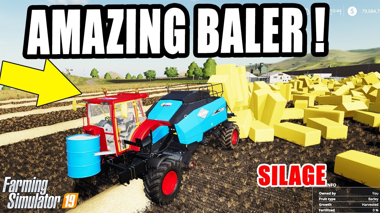 Farming Simulator 19: AMAZING BALER !! DIRECT SILAGE BALE MAKING ...