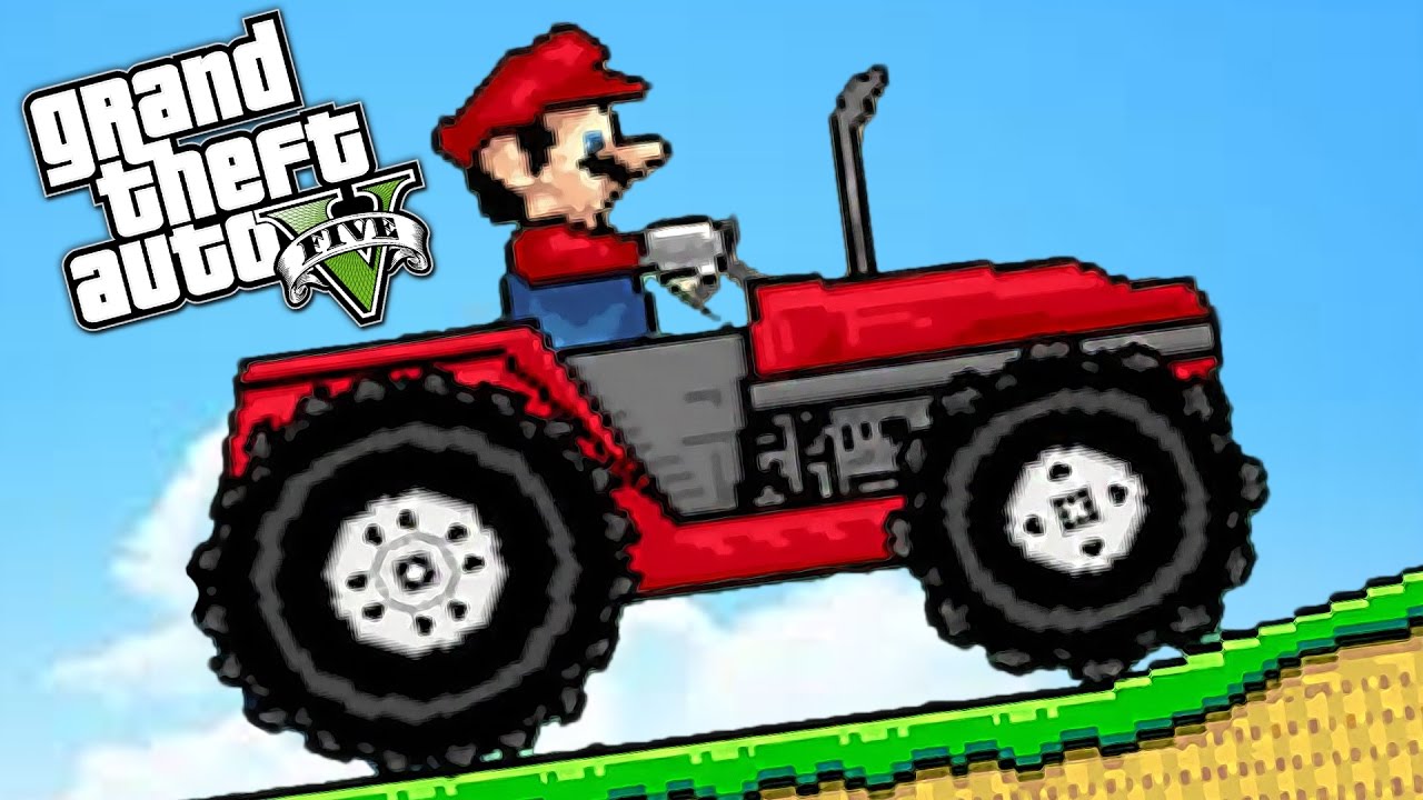 GTA 5 | MARIO GAVE ME THE D!!! | Super Mario Tractor Skills Test (GTA 5 ...