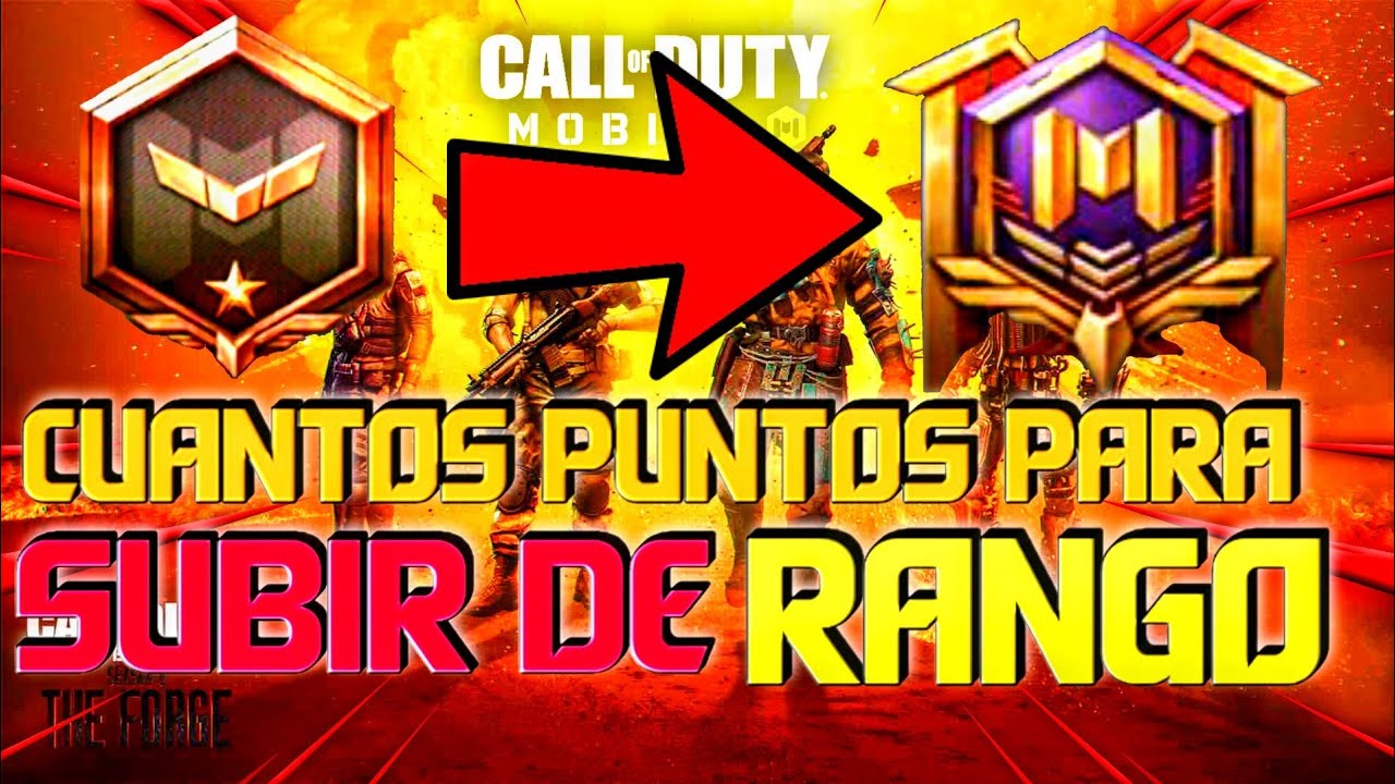 🤔¿Cuantos PUNTOS NECESITAS para SUBIR de RANGO en COD MOBILE?🤔 | 🚀Como ...
