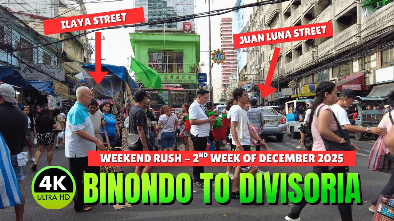 [4K] Juan Luna Binondo to Divisoria 🎁 CM Recto Street Tour Damit ...