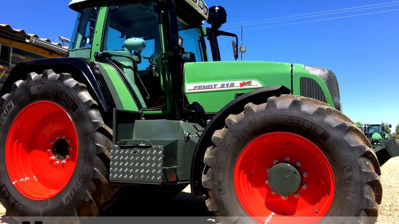 Tractor Fendt 818 vario TMS Newman - YouTube