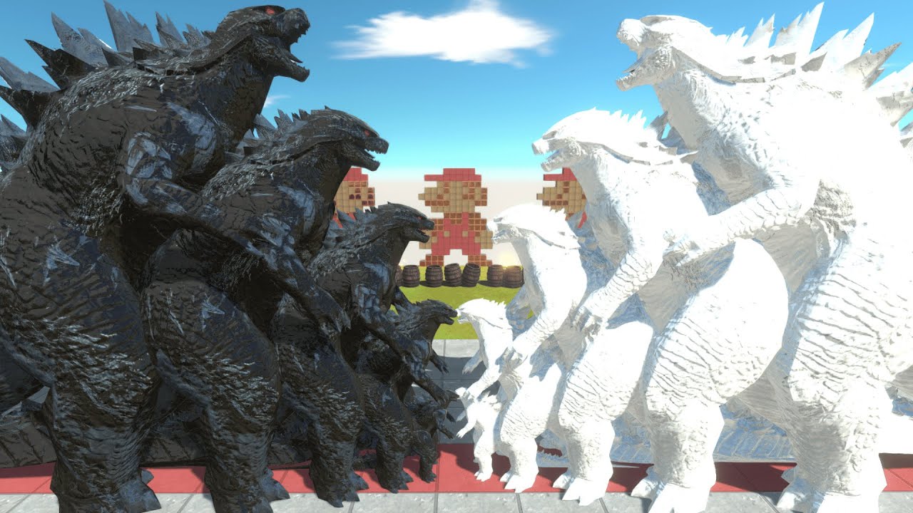 Growing BLACK GODZILLA 2014 VS Growing Titanium WHITE GODZILLA 2014 ...
