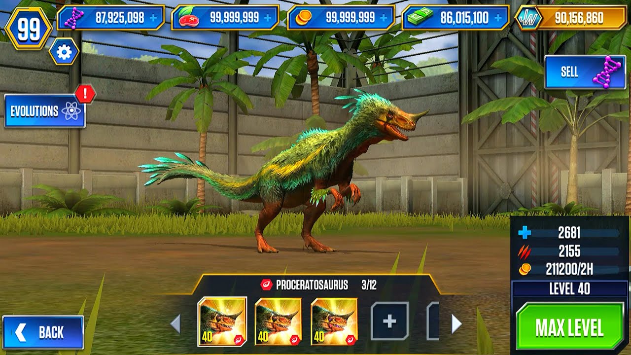 CODE 19 PROCERATOSAURUS MAX X3 LEVEL 40 PVP BATTLE | JURASSIC WORLD THE ...
