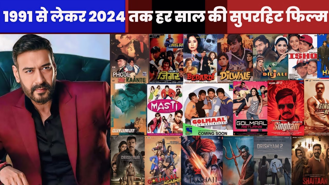 Ajay Devgan's highest grossing films of every year from 1991 to 2024 ...