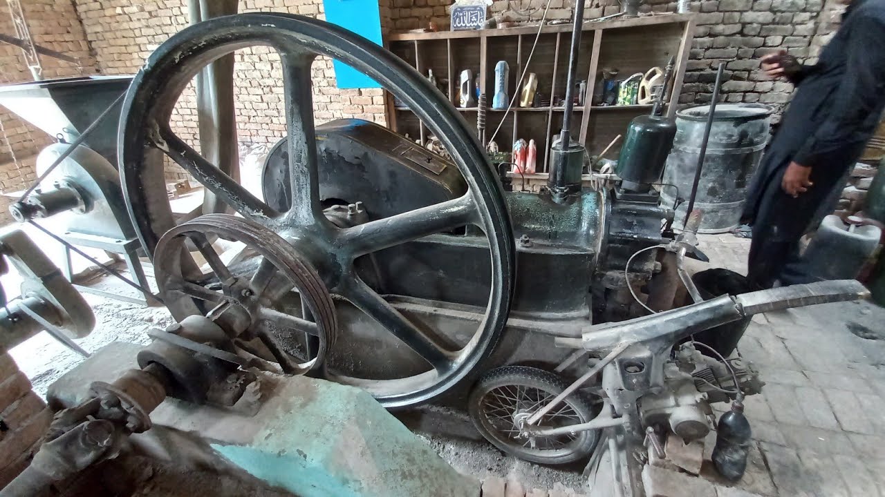 Starting the Diesel Desi Old Ruston Engine || Best Sound Old Diesel ...