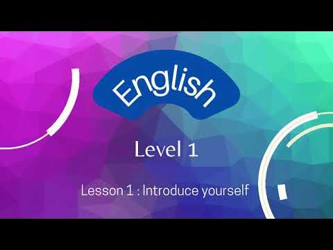 English Level 1 lesson 1 Introduce yourself- English for adults - YouTube