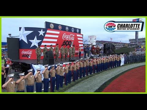 Military honored in moving pre-race ceremonies for Coca-Cola 600 - YouTube