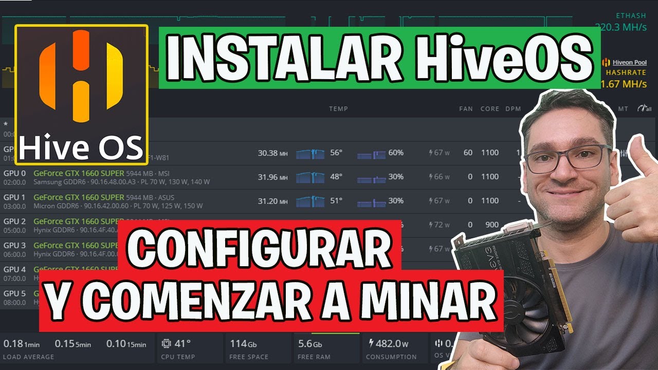 INSTALAR HiveOS CONFIGURAR y COMENZAR A MINAR - YouTube