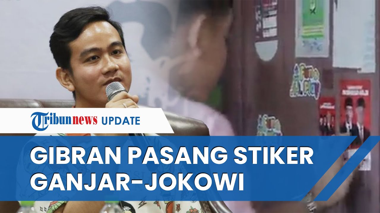 Gibran Door to Door ke Rumah Warga Tempelkan Stiker Foto Ganjar-Jokowi ...