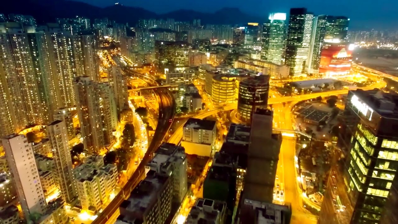 Moving City Aerial Footage HD Video Background for Mobile Apps, Website ...