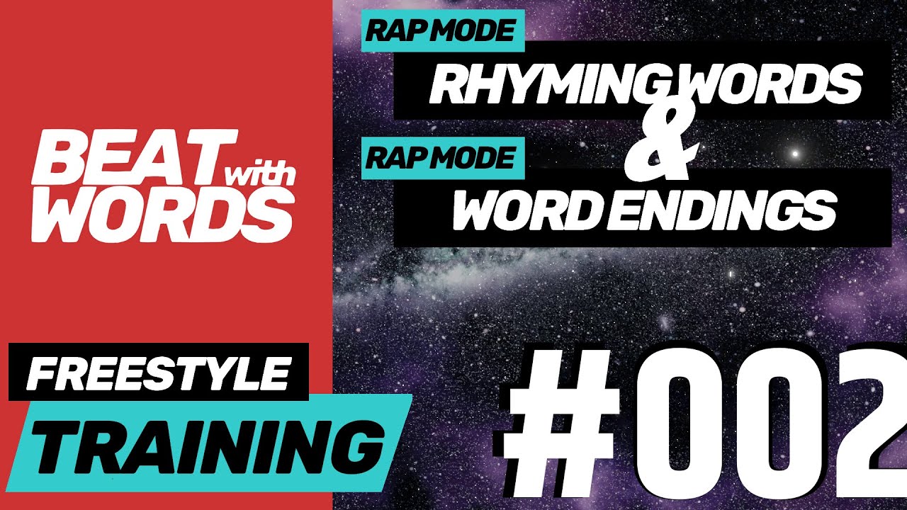 Beat with words & Word Endings Freestyle rap training 002 - YouTube