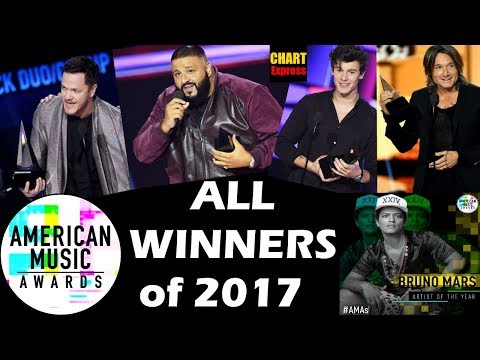 AMA's 2017 - ALL WINNERS | American Music Awards | 19th November 2017 | ChartExpress