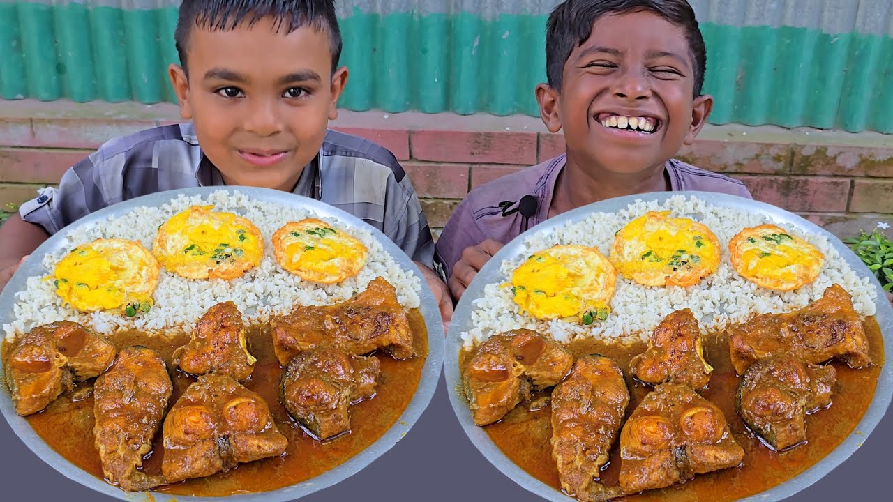 Eating Competition || Spicy Fish Curry with Rice Eating Challenge ...