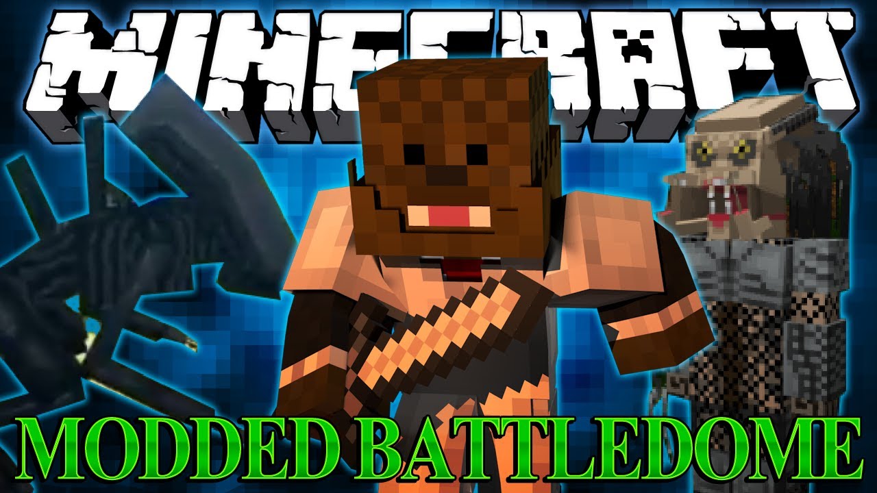 Minecraft ALIENS VS PREDATOR MODDED BattleDome | JeromeASF - YouTube