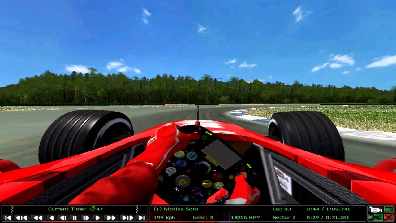 rFactor F1 2004 RH Ferrari F2004 at Hockenheim {HD} - YouTube