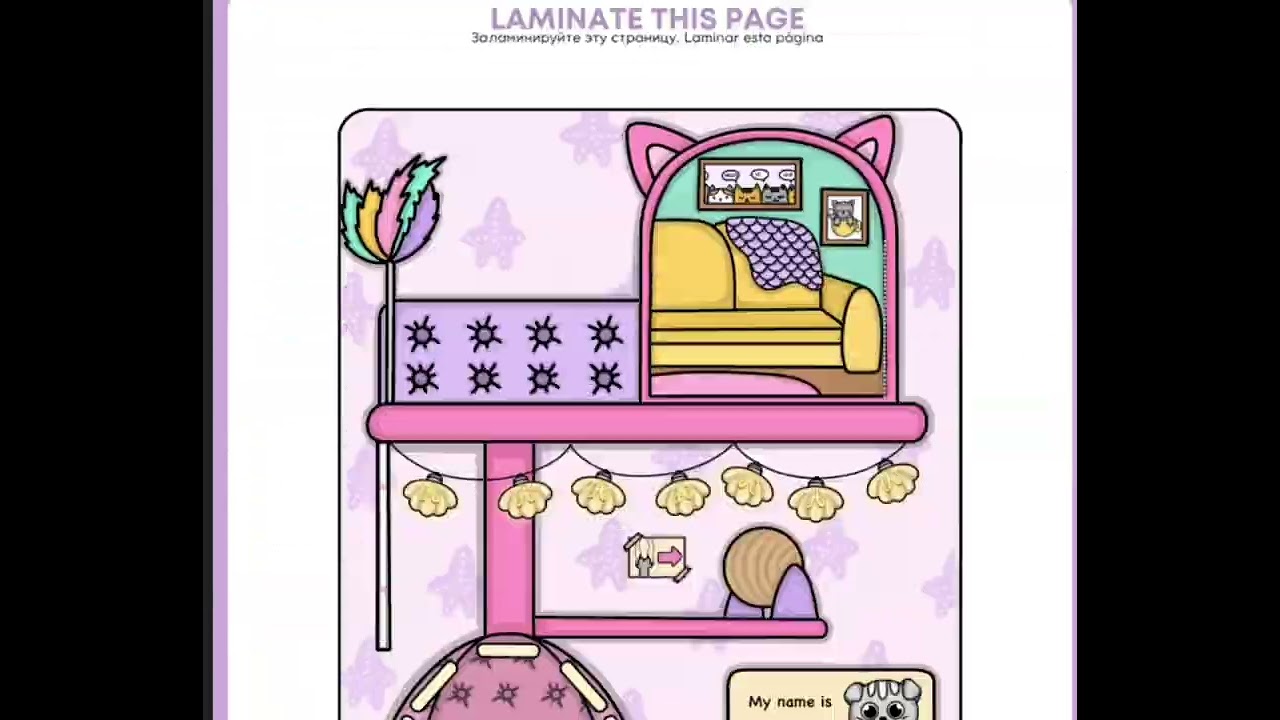 mermaid house free printable. - YouTube