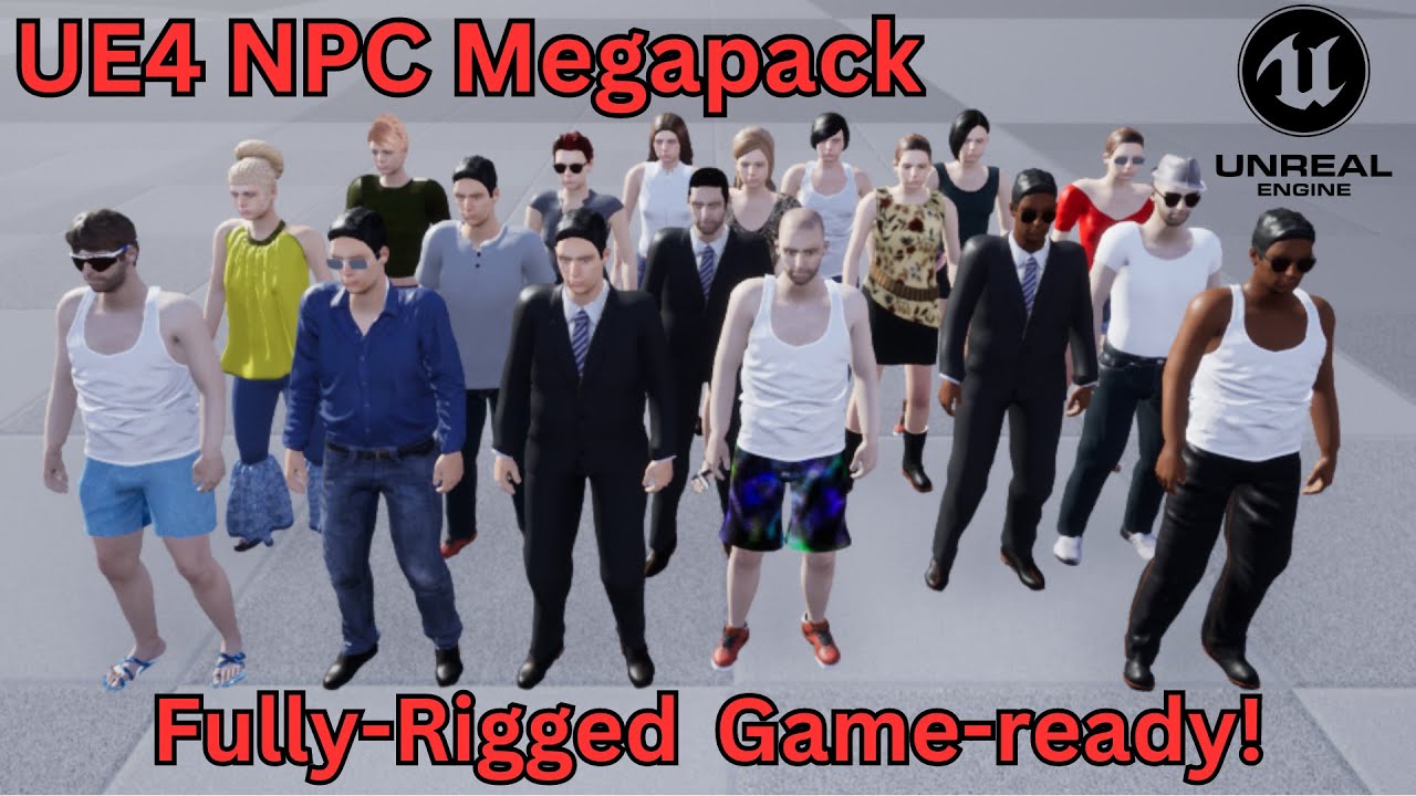 UE4 NPC Megapack | Official Trailer - YouTube