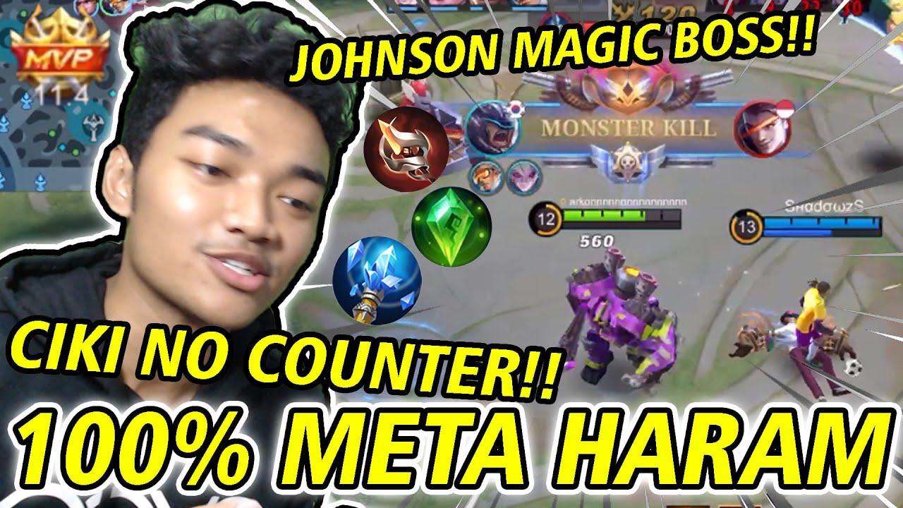 JOHNSON NEW META!! NI BUILD EMBLEM JOHNSON DI META SEKARANG HARAM ...
