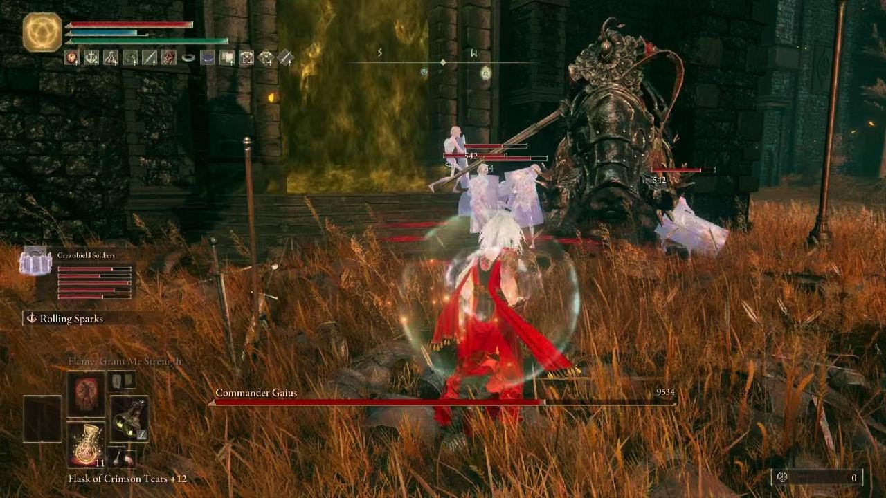 ELDEN RING SotE RL1 run. Remembrance Boss, Commander Gaius cheese - YouTube