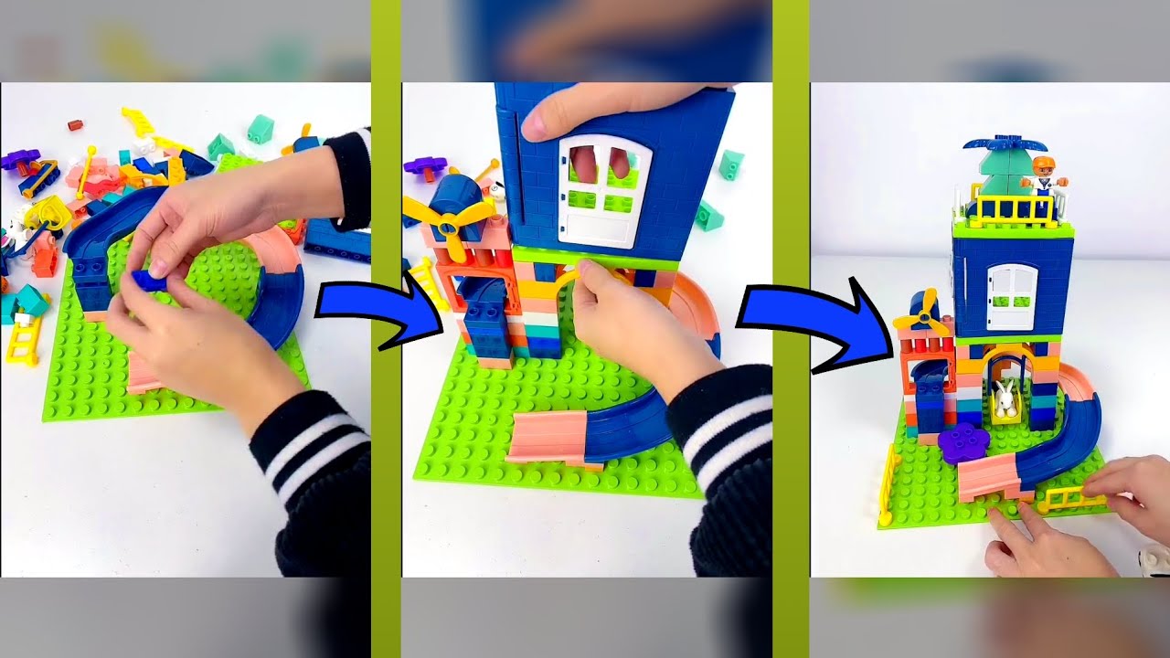 How to build a two-way slide with various building blocks #Early ...