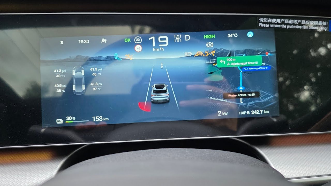 New BYD Navigation in Instrument Cluster and HUD, BYD Sealion 7 AWD ...