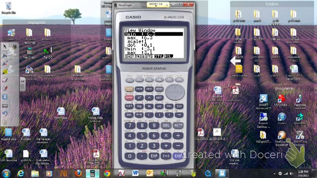 Casio drawing tangents - YouTube