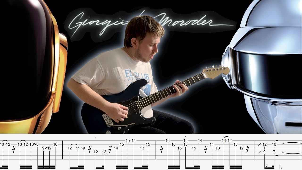 Giorgio by Moroder Guitar Solos - Daft Punk cover (WITH TABS) - YouTube