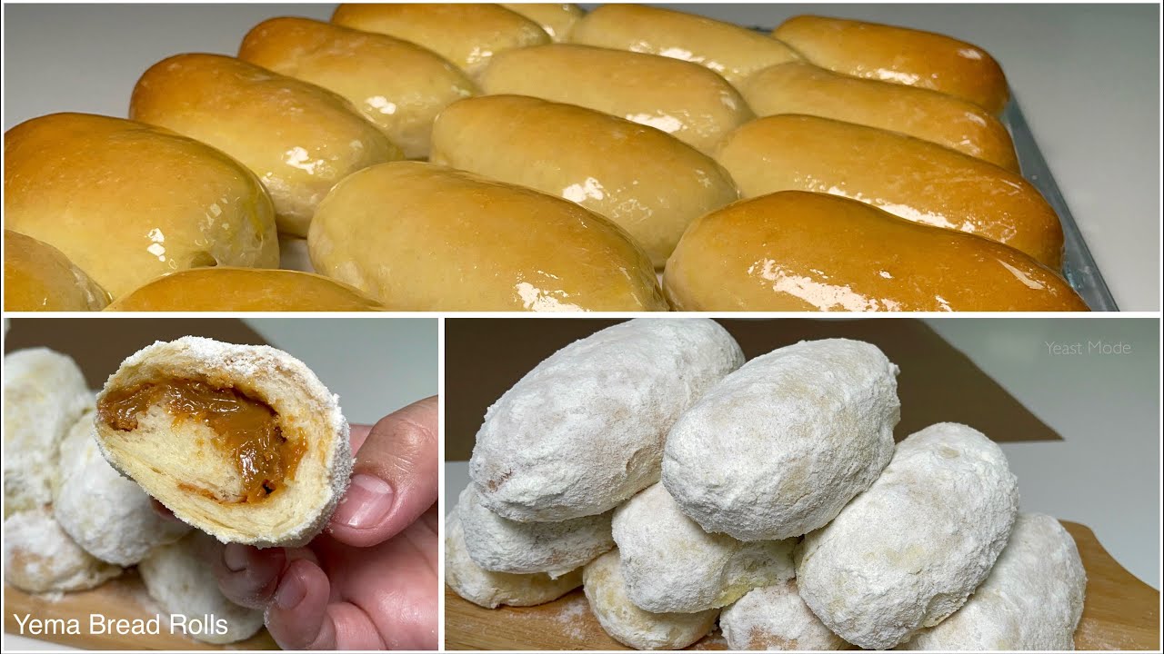 YEMA BREAD ROLLS | Dulce de Leche/Condensed Milk filled bread - YouTube