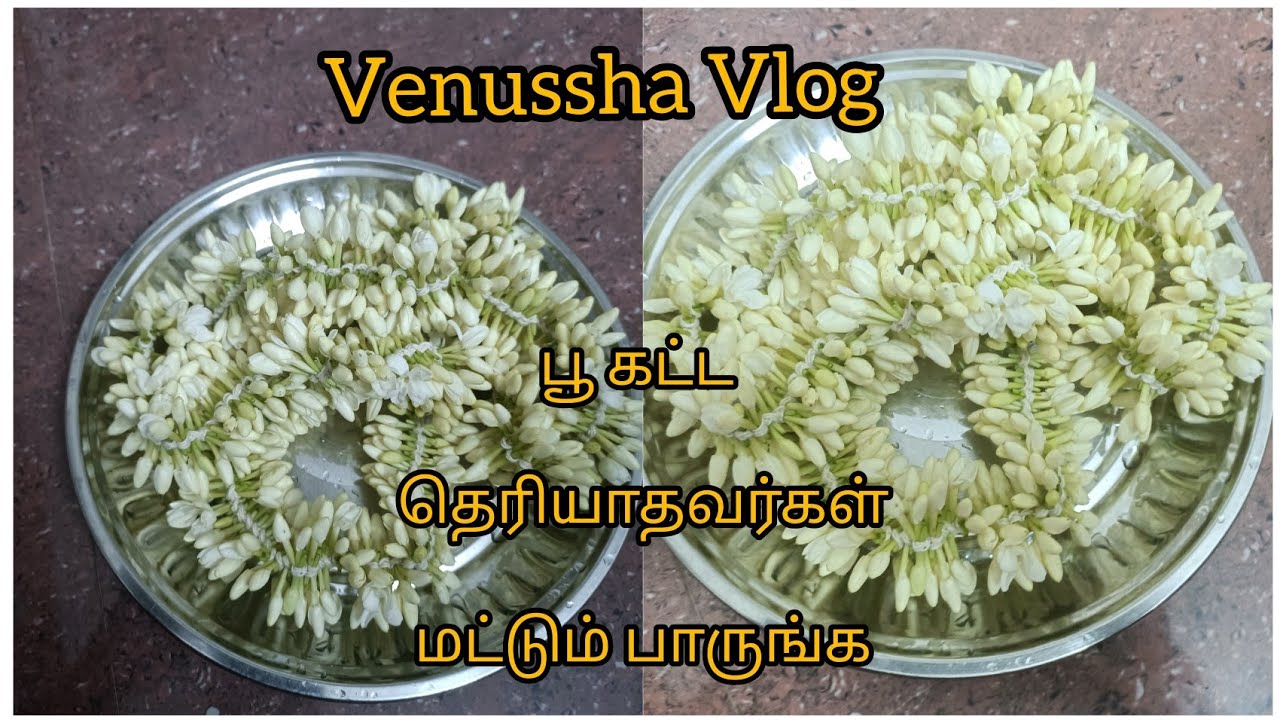 Mullai Poo Kattuvadhu eppadi | How to Make Mullai Poo Easily | Venussha ...