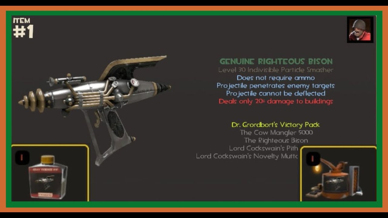 Crafting A Strange Genuine Professional Killstreak Righteous Bison [TF2 ...