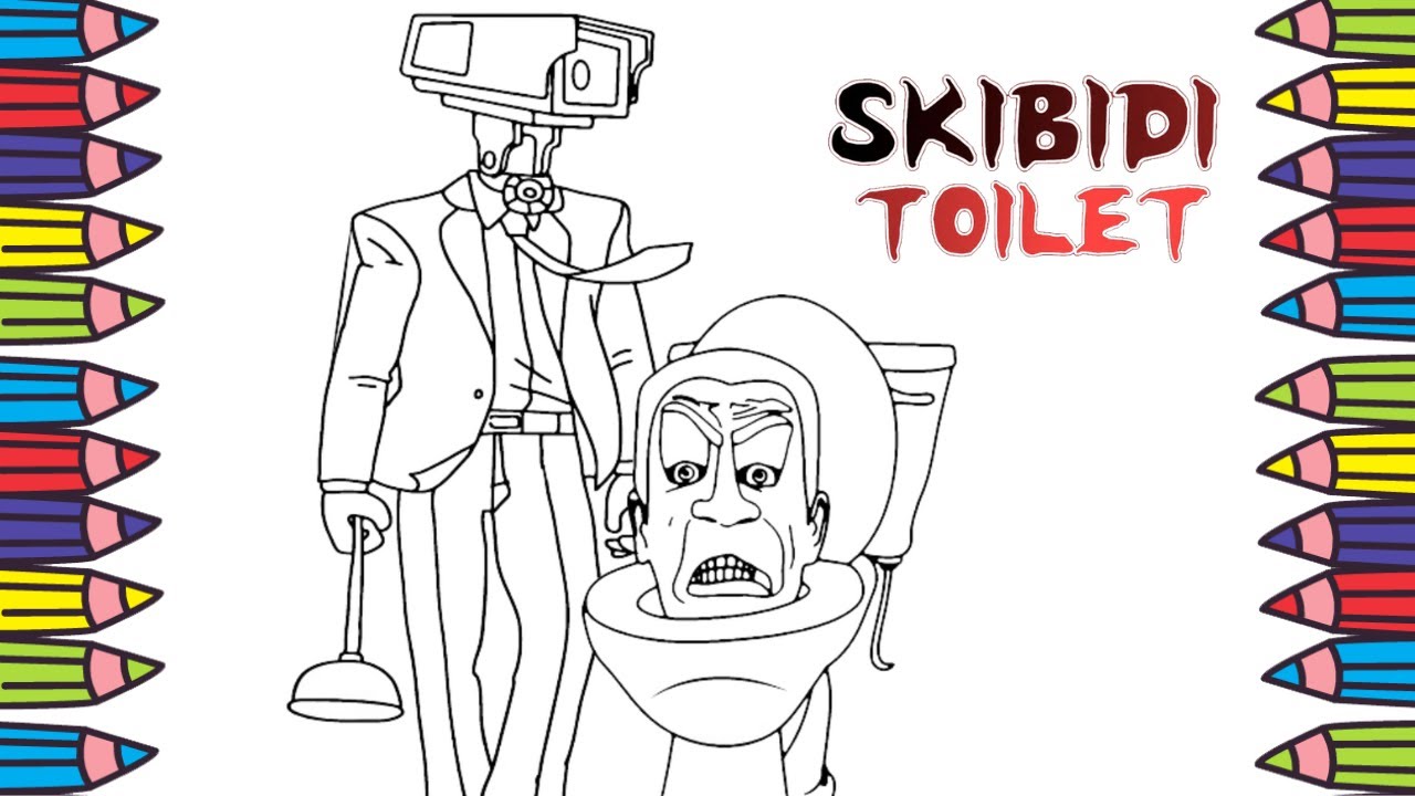 Skibidi Toilet Coloring Pages - Coloring Cameraman / How to Color ...