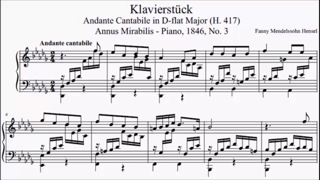 Abrsm Piano 2025 2026 Grade 8 B8 Hensel Andante Cantabile In Db H 417