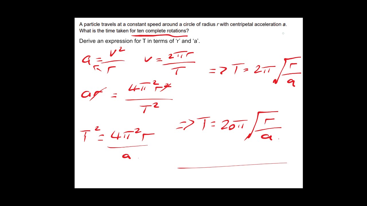 A-level Physics Circular Motion Lesson 3 - YouTube