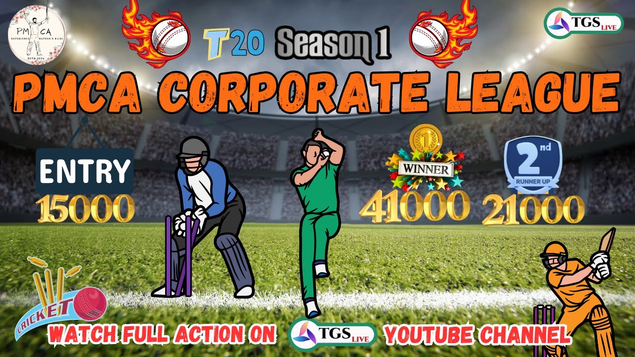Day 7 PMCA Corporate League Season 1 at PMCA Ground #tgslive #cricket # ...