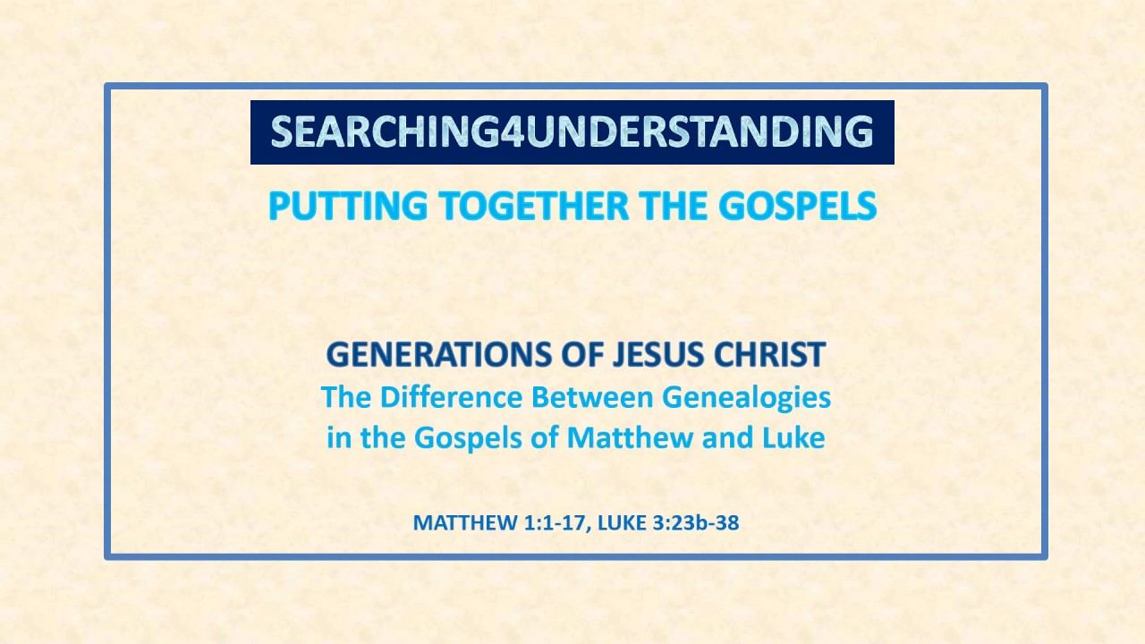 GENERATIONS OF JESUS CHRIST - YouTube