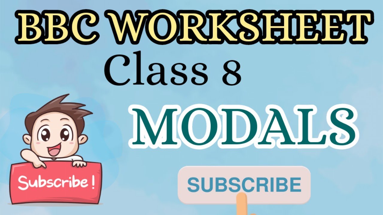 Modals | Class-8 | BBC | Practice Worksheets | English Grammar - YouTube