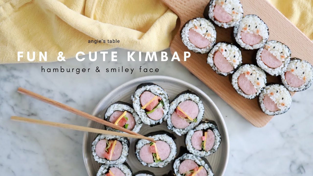 Fun & Cute Kimbap I Hamburger Kimbap I Smile Kimbap I Summer Picnic ...