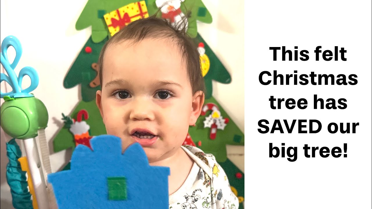 This felt Christmas tree has SAVED our big tree! - YouTube