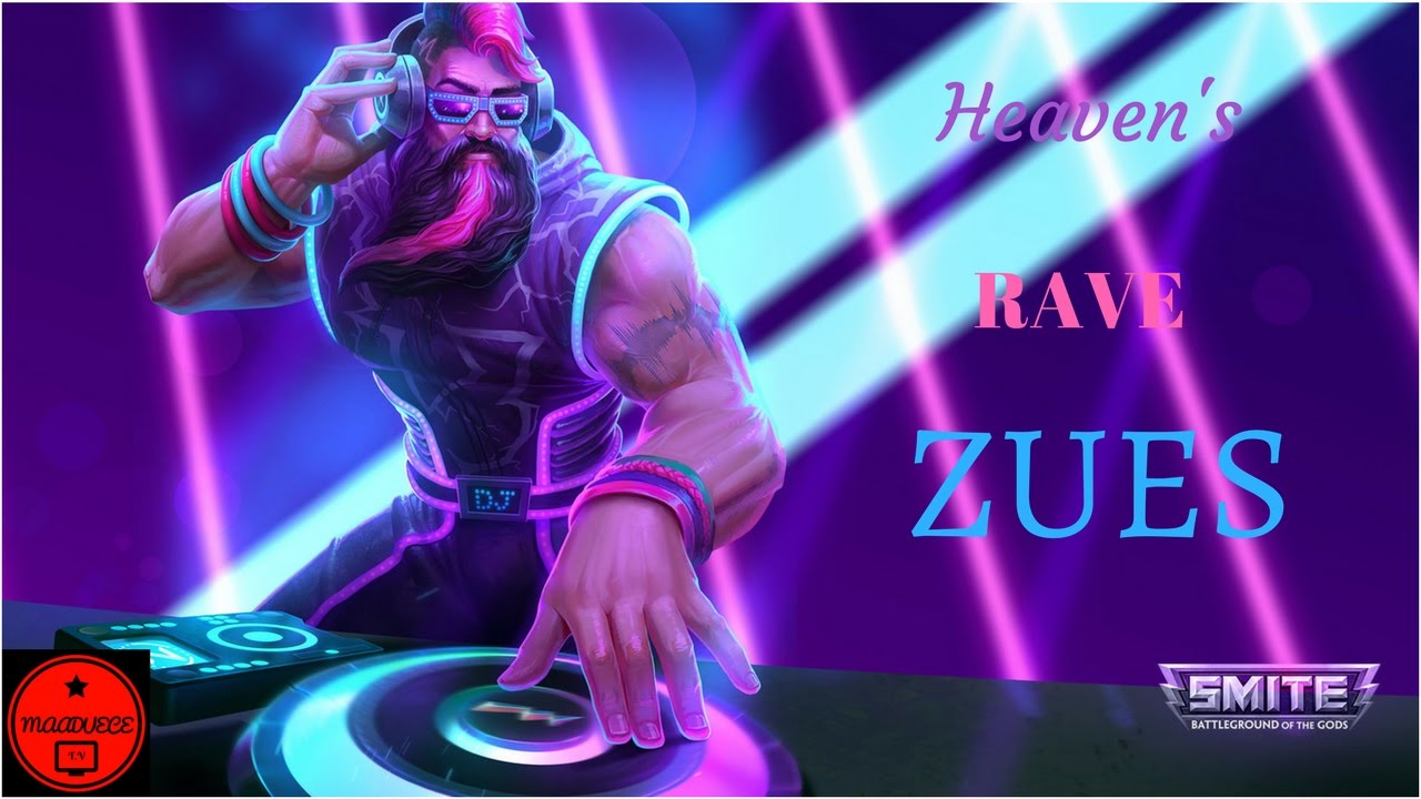 SMITe Zues Heaven;s rave skin quicklook - YouTube