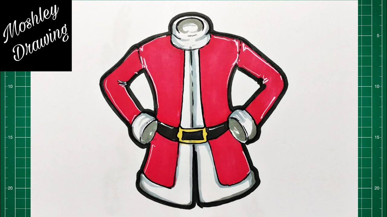 How to Draw Santa Claus Coat - YouTube