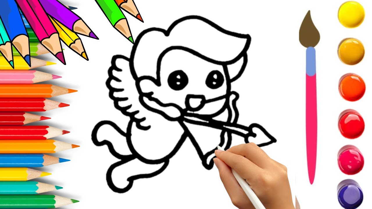 How To Draw cute angle Drawing, Painting & Coloring For Kids and ...