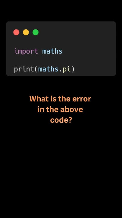 What is wrong with this code snippet? 🙄 #shorts #python #code #error - YouTube