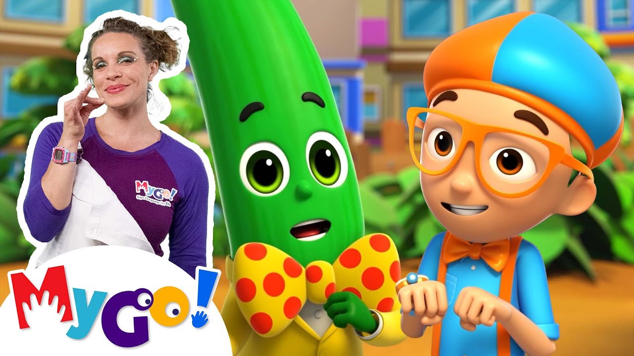 Fruit & Vegetables | Blippi | MyGo! Sign Language for Kids ...
