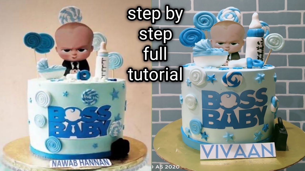 How To Make Boss Baby Cake | Boss Birthday Cake | Boss Baby Shower Cake ...