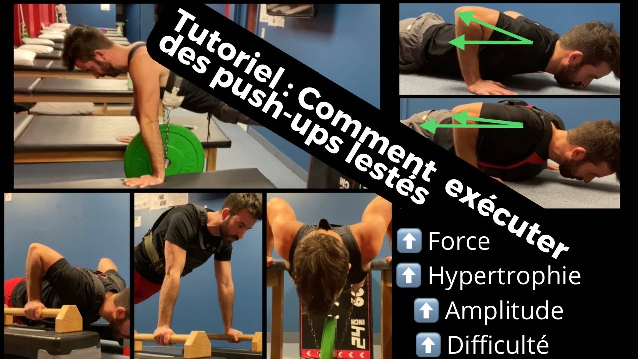 Tutoriel : 2 Techniques / Comment faire des push-ups (pompes) lestés ...