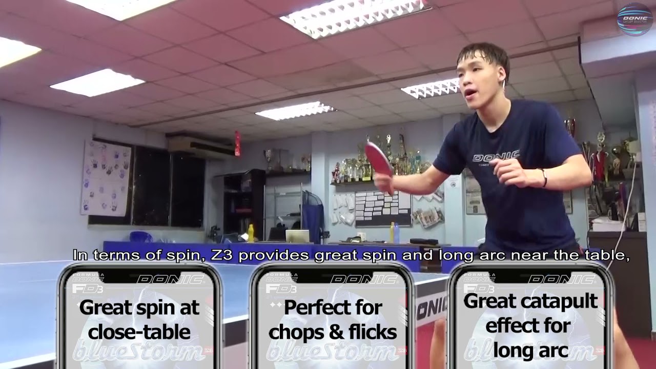 Donic BlueStorm Z3 Short Video - YouTube