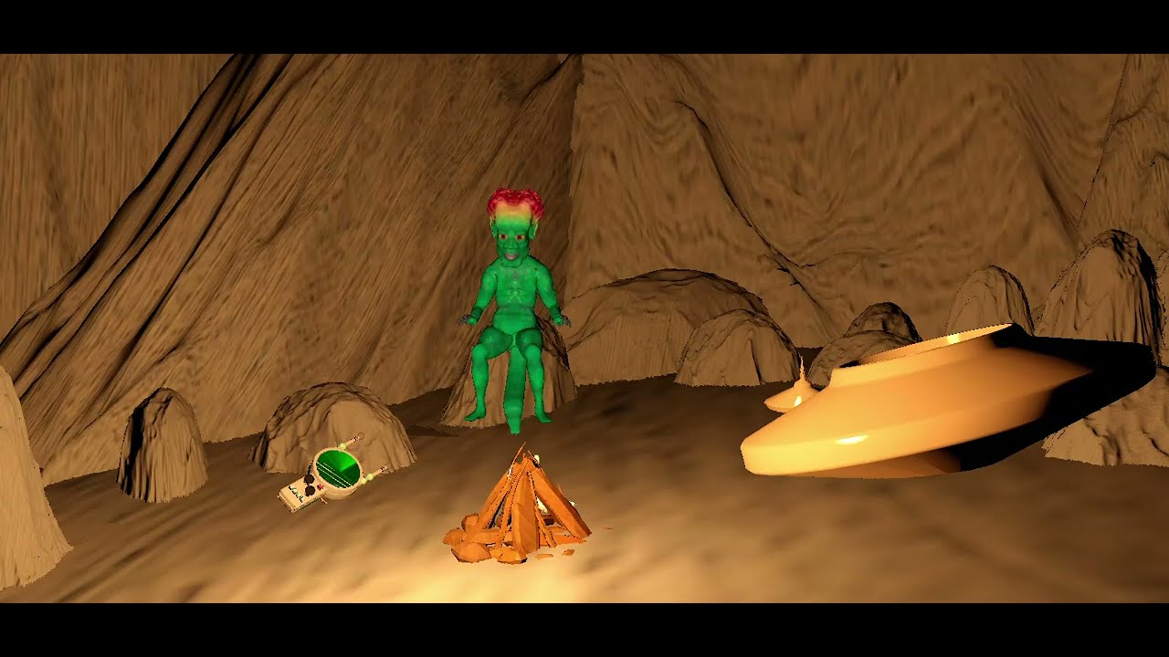 Short Animation - Gumbo sitting beside campfire. - YouTube