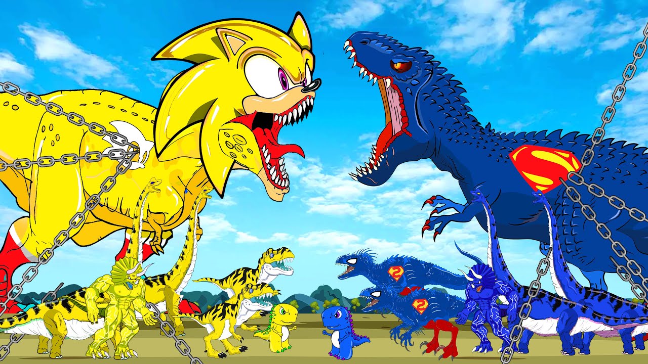SHIN SONIC TAPES DINOSAURS VS T-REX, BRACHIOSAURUS, GODZILLA: Who Will ...