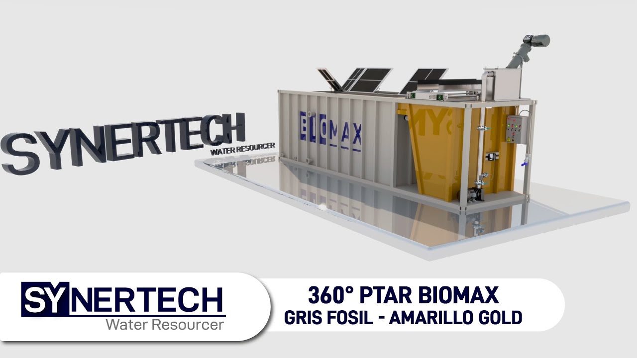 PTAR BIOMAX 3D - GRIS FOSIL - AMARILLO GOLD (360°) - YouTube