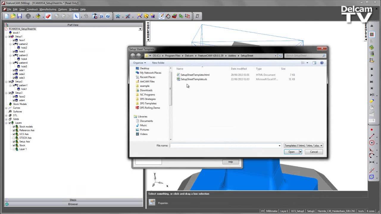 Setup Sheet Improvements - FeatureCAM 2014 - YouTube